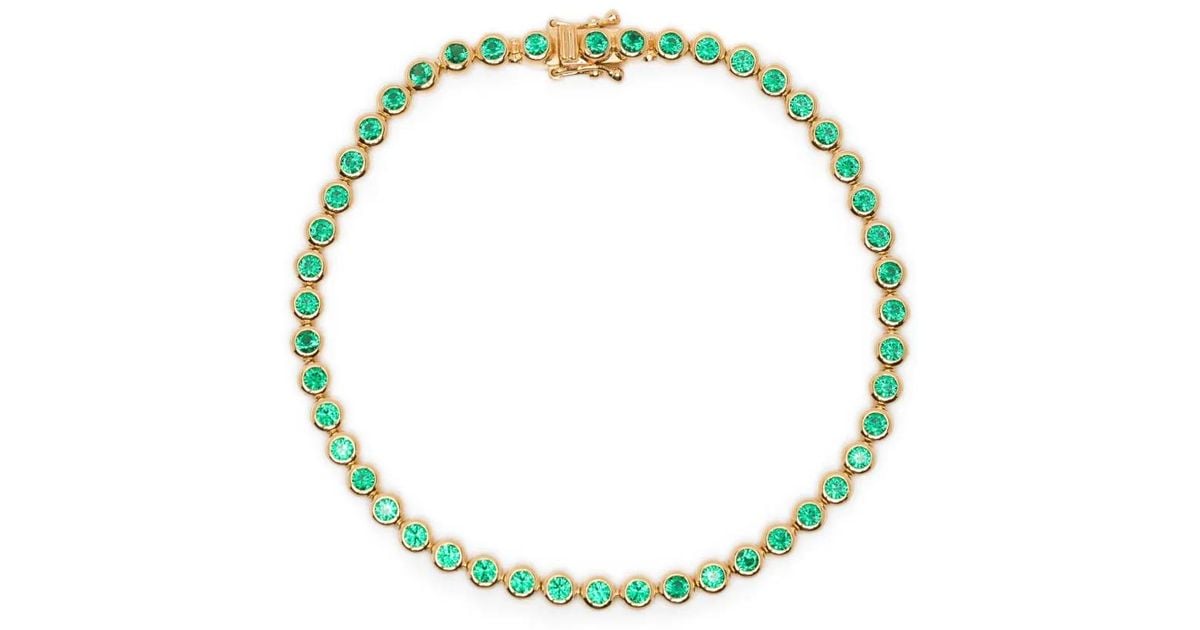 Missoma Tennis Bracelet in Green | Lyst