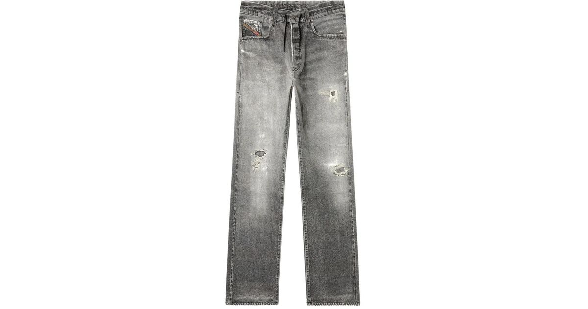 DIESEL 2080 D-Reel Jeans in Grey for Men | Lyst UK