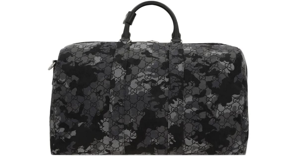 Gucci Camouflage Holdall in Black for Men | Lyst Canada