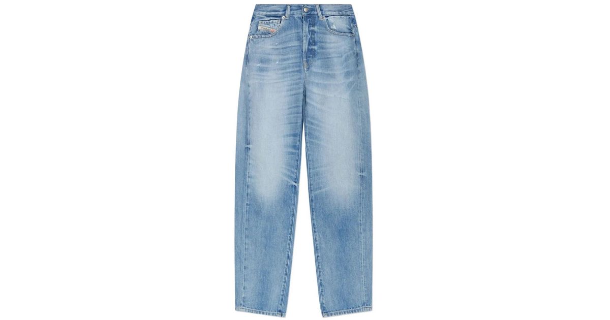 DIESEL Distressed Light-Wash Jeans in Blue | Lyst UK