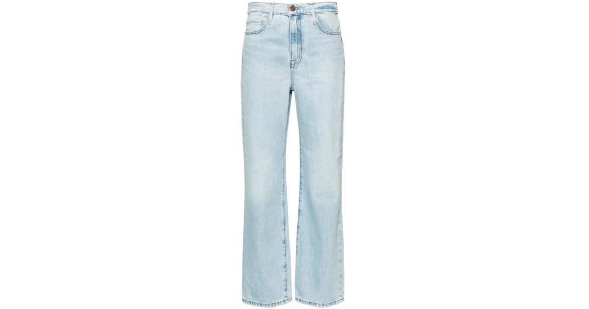 FRAME Le Jane Straight-Leg Jeans in Blue | Lyst
