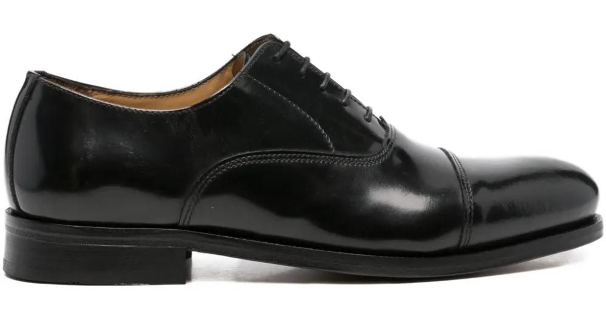 Saxone Of Scotland Leather Oxford Shoes in Black for Men | Lyst UK