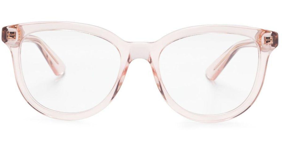 Gucci Transparent-Frame Glasses in Natural | Lyst