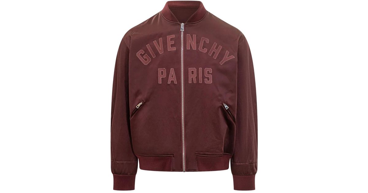 Givenchy Couture Seam Embroidered Logo Bomber Jacket for Men | Lyst