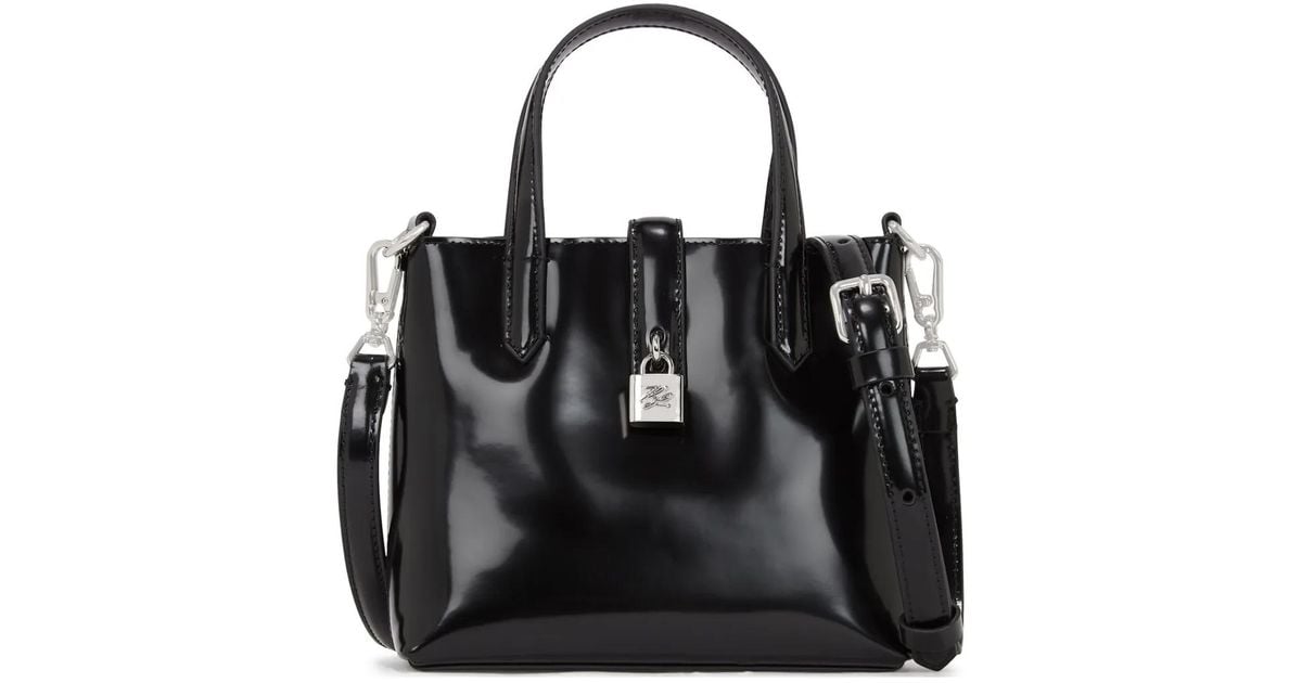 KARL LAGERFELD Mini K/Autograph Tote Bag in Black | Lyst