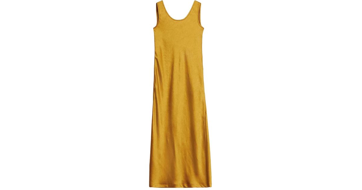 Rodebjer Eloise Satin Maxi Dress in Yellow | Lyst