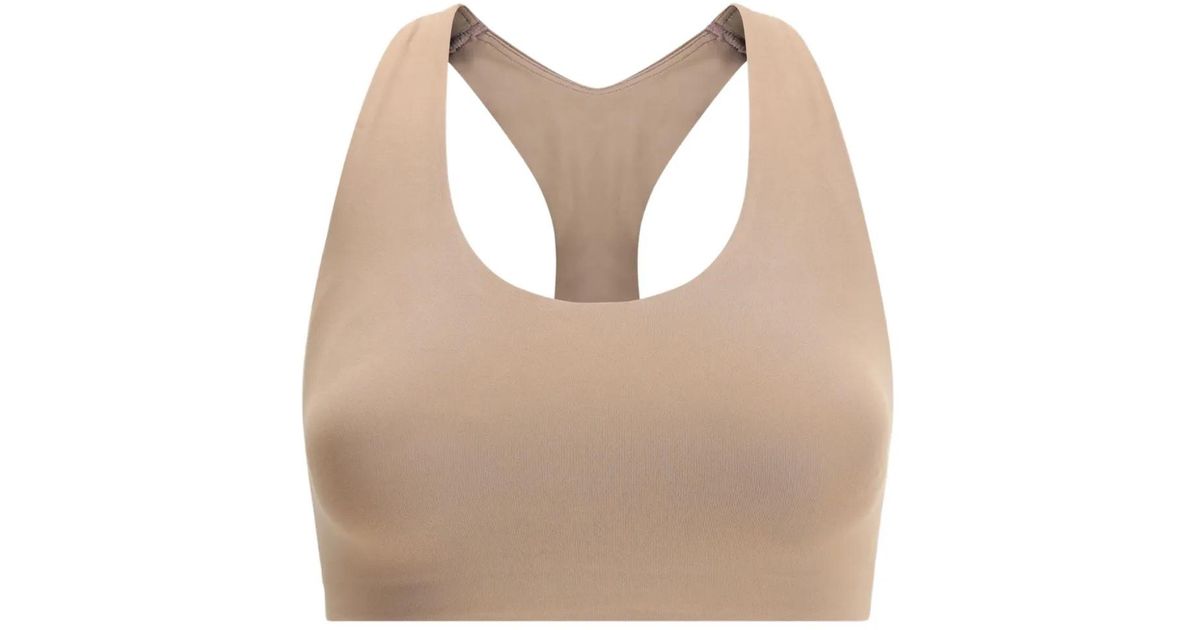 New Balance Racerback Define Train Bras in White | Lyst UK