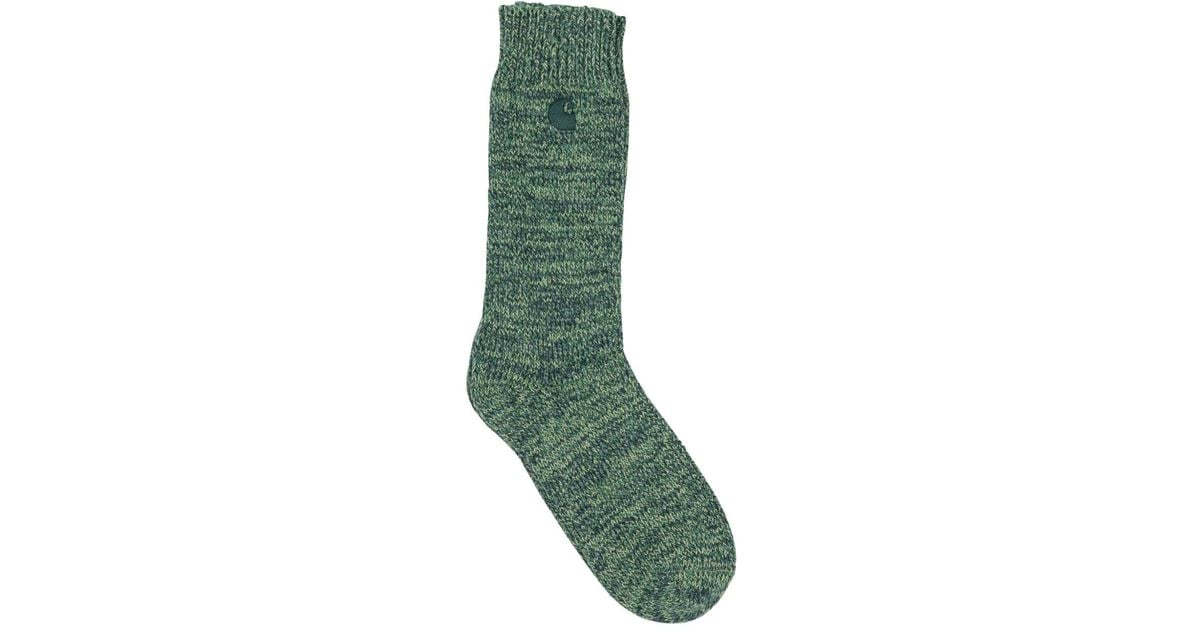Carhartt Tony Ribbed Logo-Patch Socks in Green for Men | Lyst UK