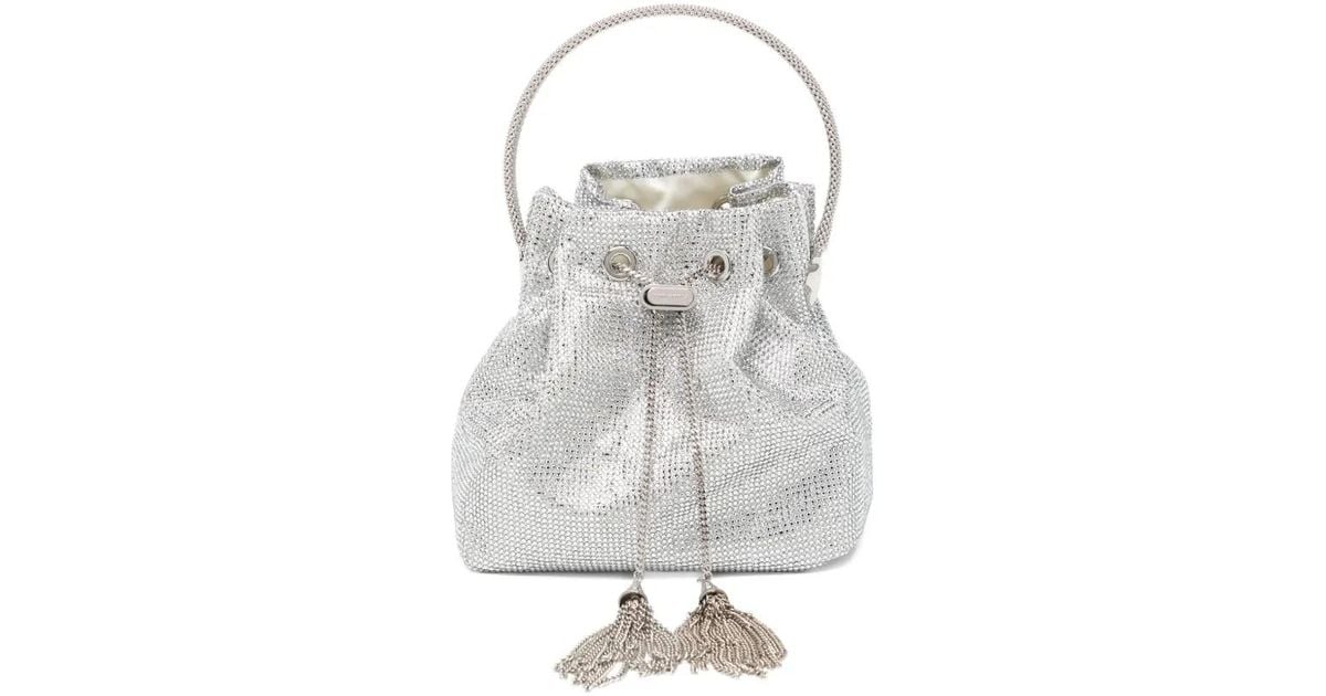 Rene Caovilla Mini Deva Tote Bag in White | Lyst UK