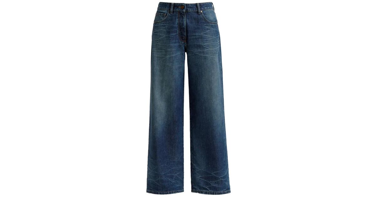 Peserico Logo-Patch Jeans in Blue | Lyst UK