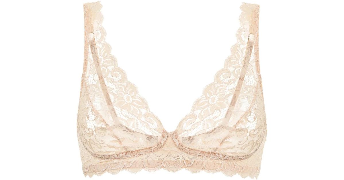Hanro Moments Soft Cup Bra in Natural | Lyst
