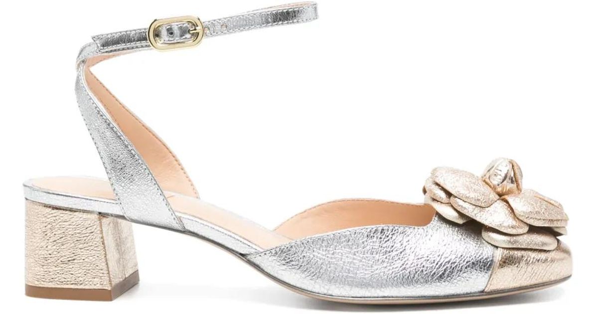 GOLD&ROUGE 40Mm Sage 2 Pumps in Metallic | Lyst