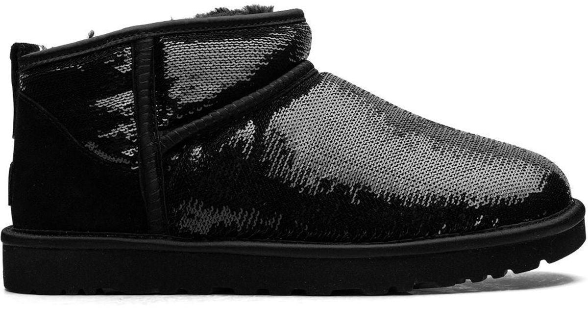 UGG Classic Ultra Mini "Mirror Ball" Boots in Black | Lyst
