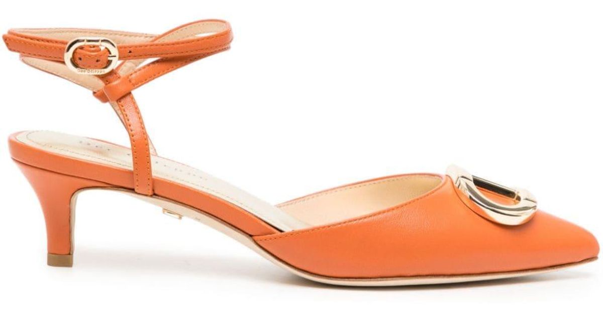 Dee Ocleppo Paige 50Mm Logo-Engraved Leather Pumps in Pink | Lyst