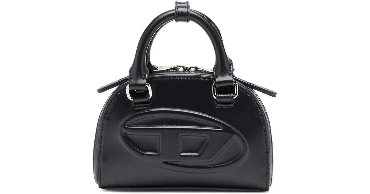 DIESEL 1Dr Dome Embossed Logo Crossbody Bag in Black | Lyst