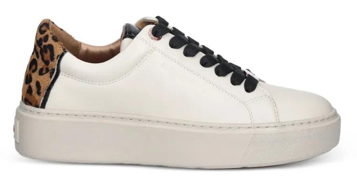 Alexander Smith London Leopard-panel Sneakers in Natural | Lyst UK