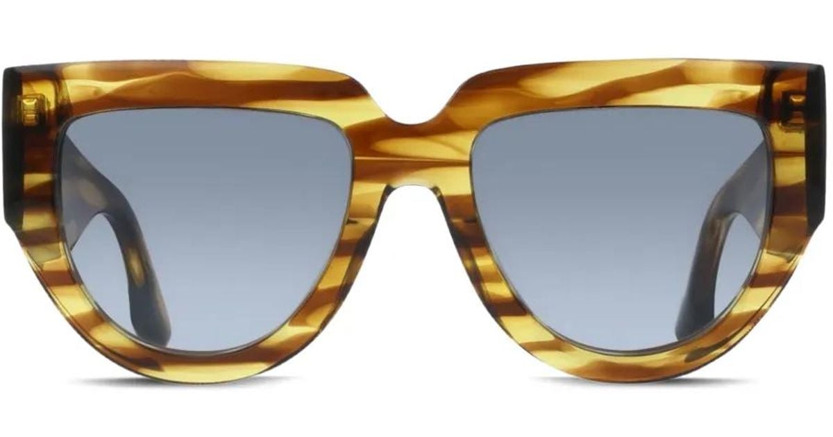 Victoria Beckham Striped Sunglasses in Blue | Lyst UK