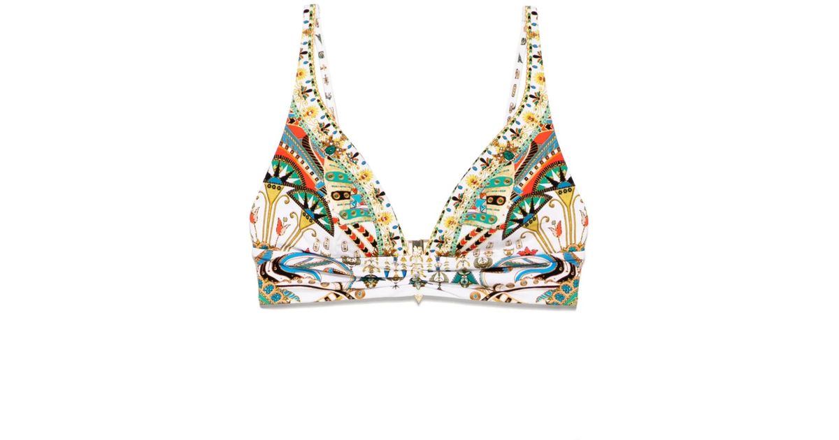 CAMILLA High Tri Bra in Metallic | Lyst