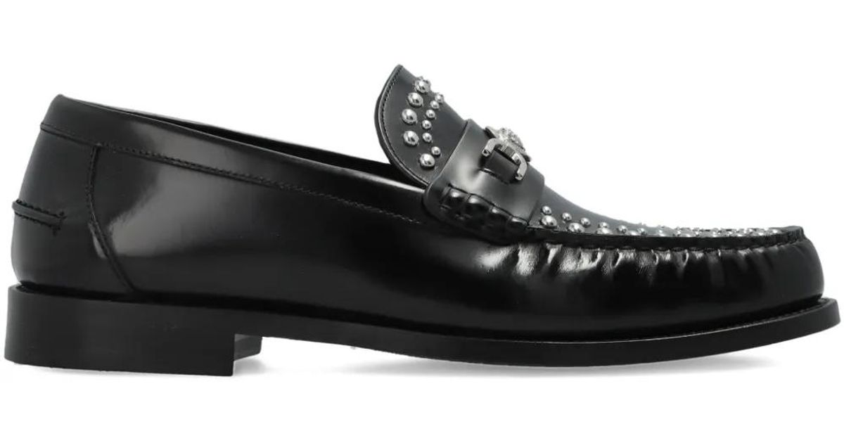 Versace Mocassins Medusa '95 À Détails De Clous in Black for Men | Lyst UK