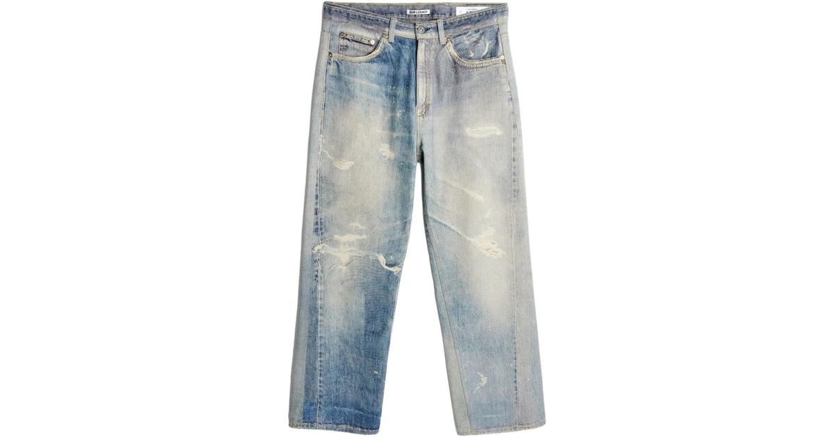 Our Legacy Digital-Print Distressed-Effect Jeans in Blue for Men | Lyst