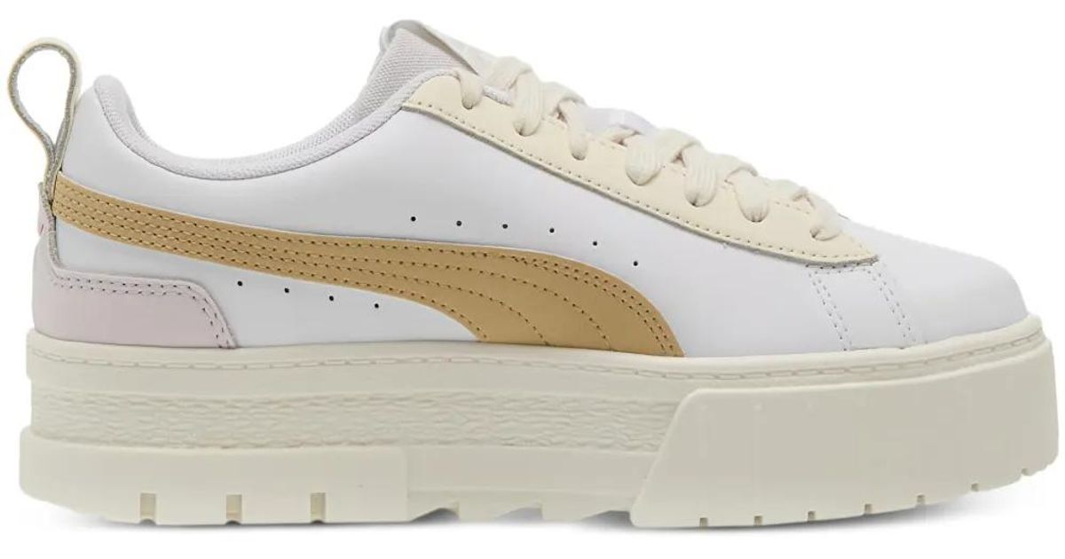 PUMA Mayze Secret Garden Floral Platform Sneakers in White | Lyst