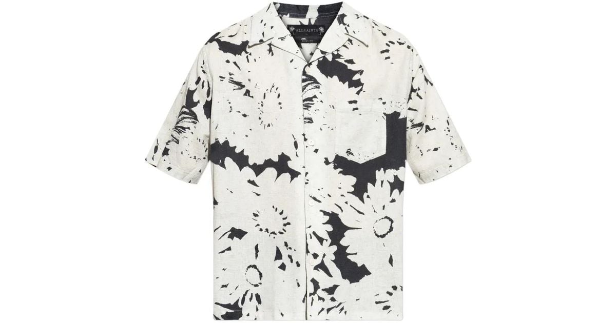 AllSaints Floral Pocket Shirt in White for Men | Lyst UK