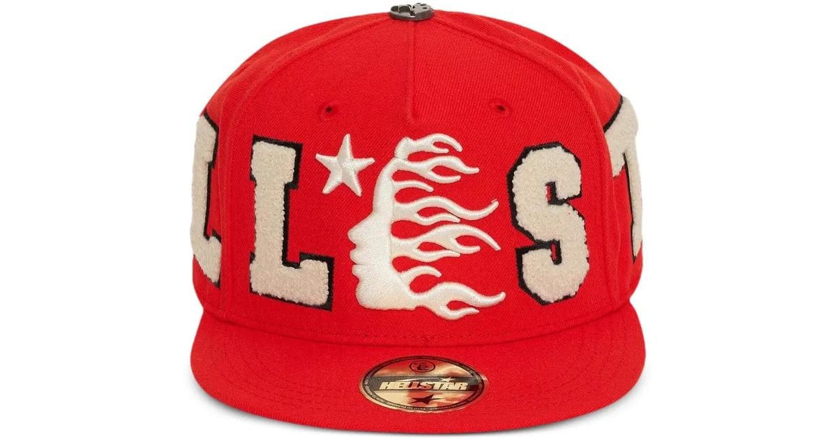 HELLSTAR Og Patch Fitted Hat in Red for Men | Lyst UK