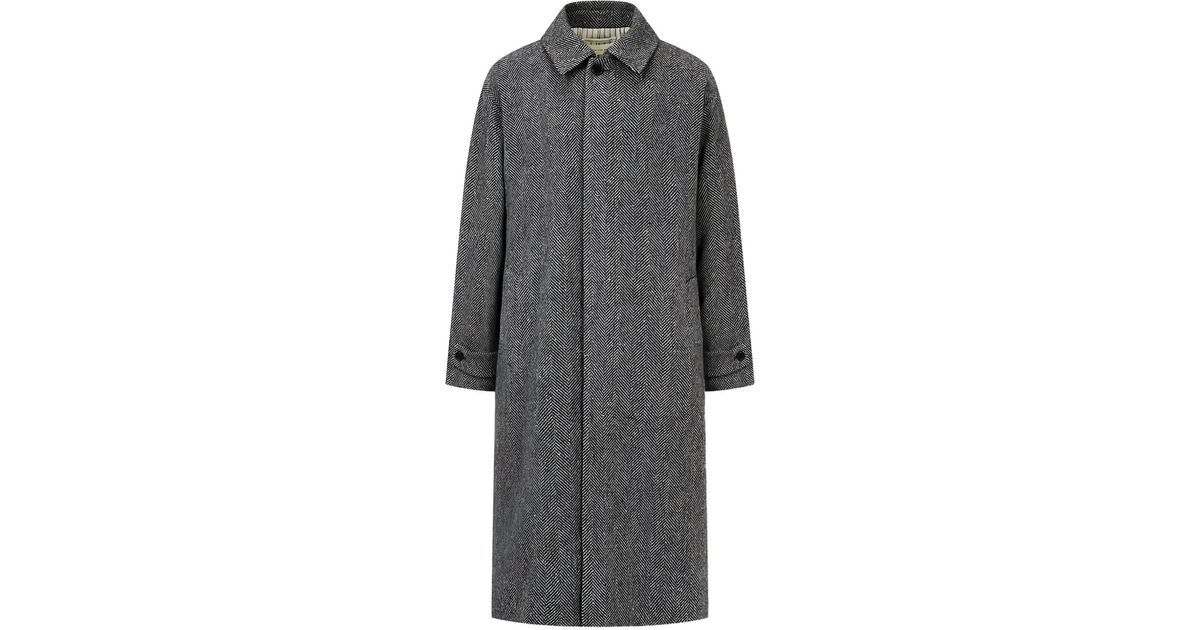 MAN ON THE BOON. Nobel Wool Overcoat in Grey for Men | Lyst UK