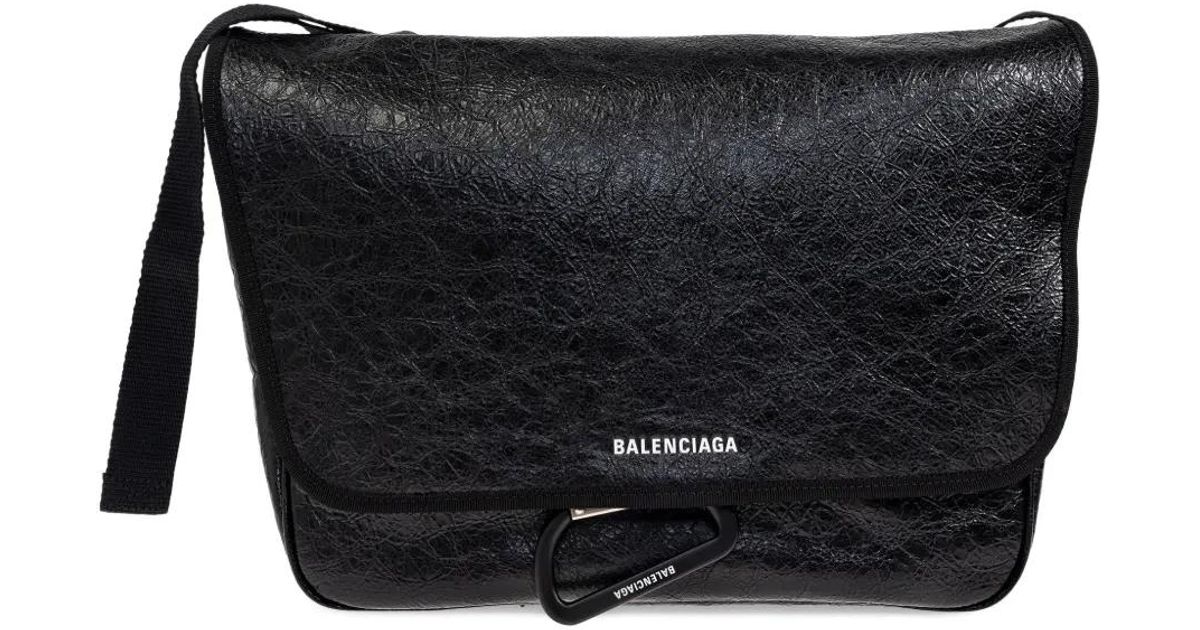 Balenciaga Explorer Shoulder Bag in Black for Men | Lyst