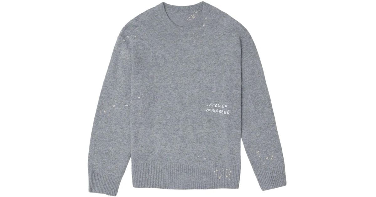 DOMREBEL Pull À Logo Brodé in Grey for Men | Lyst UK