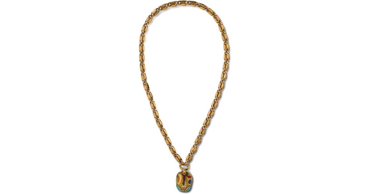 Etro Alien-Head Curb-Chain Necklace in Metallic | Lyst