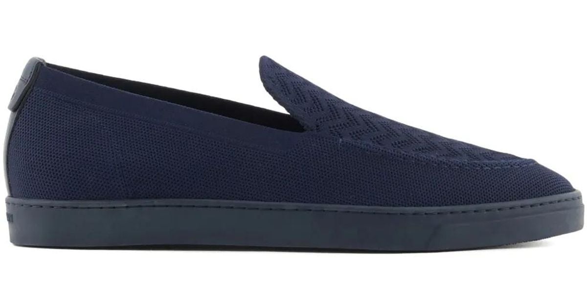 Giorgio Armani Asv Chevron Slippers in Blue for Men | Lyst