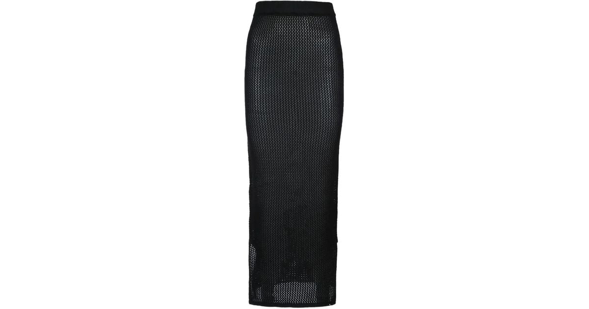 Tommy Hilfiger Knitted Gonna Skirt in Black | Lyst UK