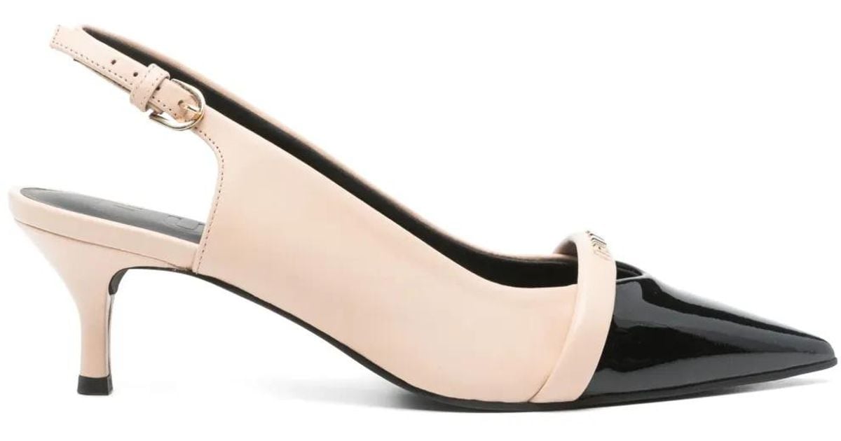 Furla 60Mm Slingback Pumps in Natural | Lyst