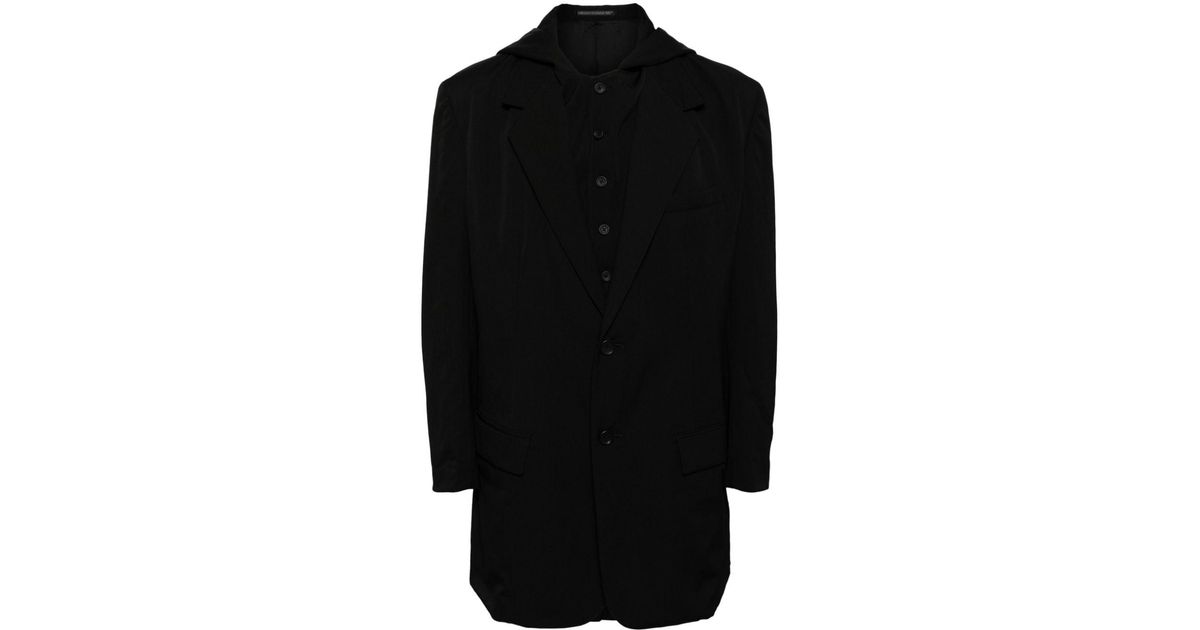 Yohji Yamamoto Panelled Blazer in Black for Men | Lyst