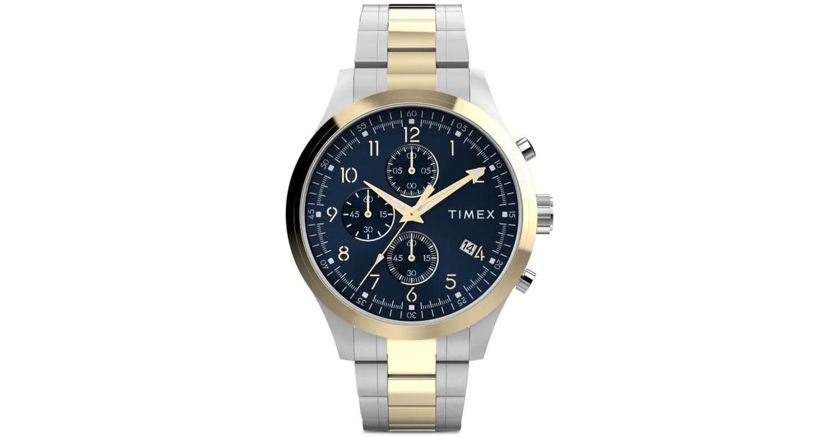 Timex Chronograph 43Mm in Blue for Men | Lyst