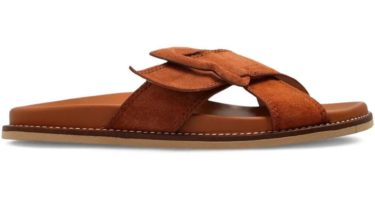 Sophia Webster Blair Slides in Brown | Lyst