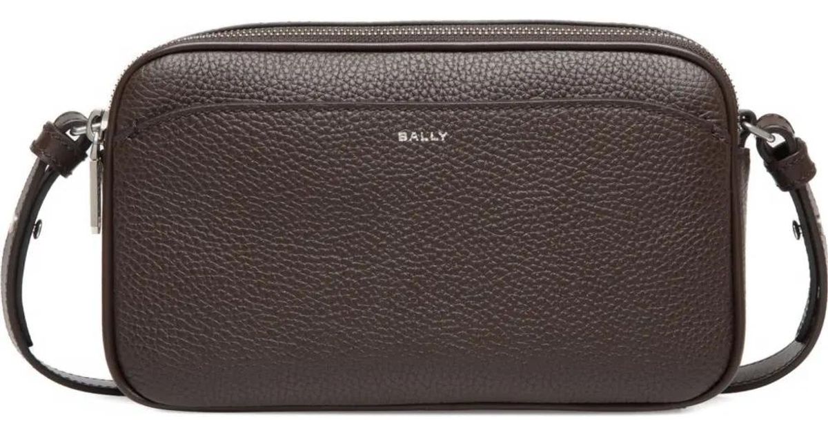 Bally Oeden Double-Compartment Logo Messenger Bag in Brown for Men ...
