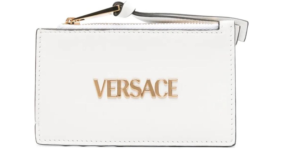 Versace Tag Cardholder in White | Lyst