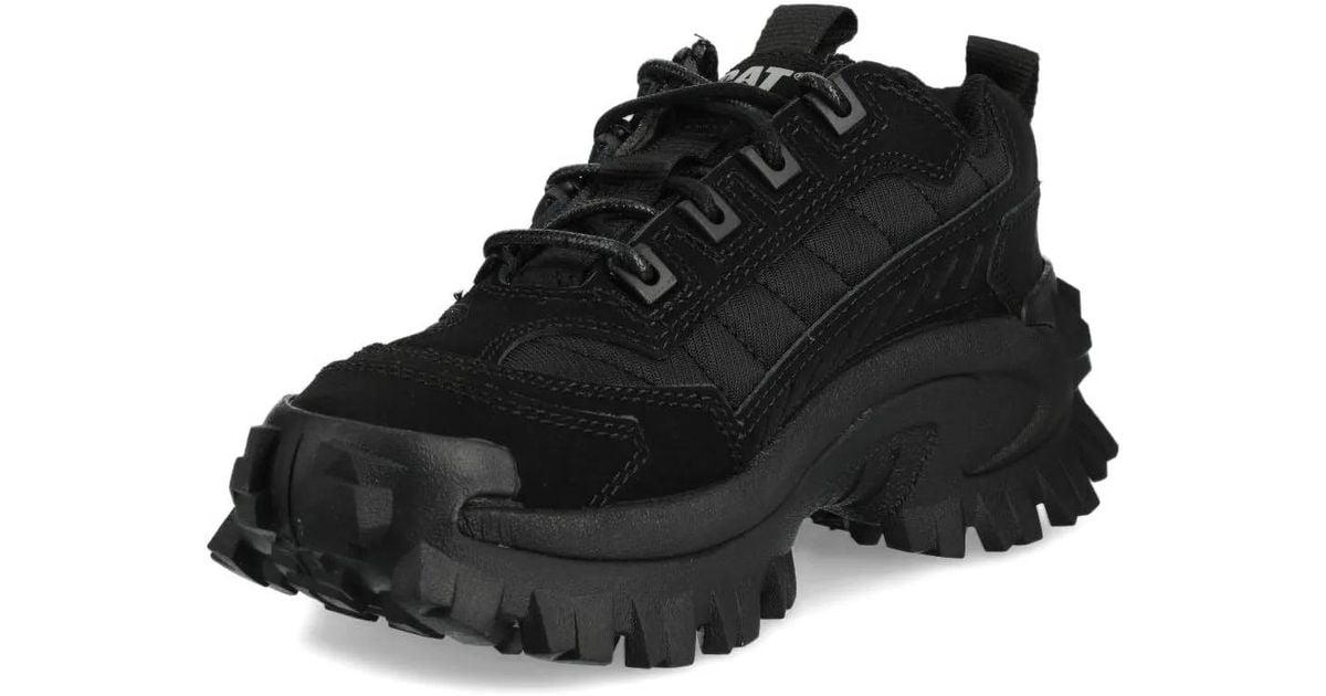 Caterpillar Lace-Up Chunky Sneakers in Black | Lyst