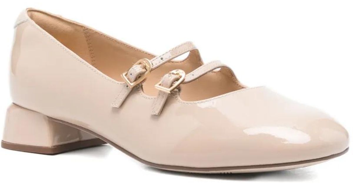 Clarks 30Mm Daiss Buckled Block-Heel Pumps in Natural | Lyst UK