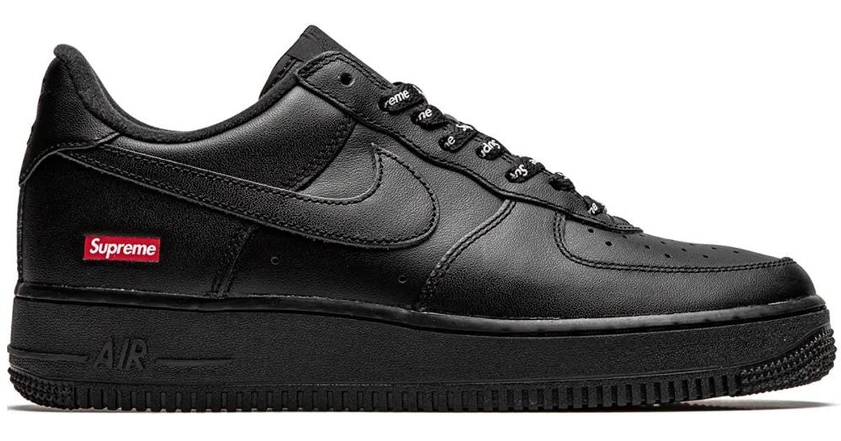 Nike X Supreme Air Force 1 Low "Mini Box Logo" Sneakers in Black | Lyst UK