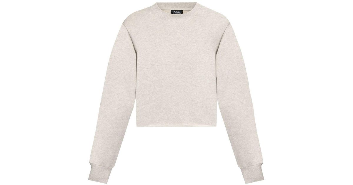 A.P.C. Label F Sweatshirt in White | Lyst UK