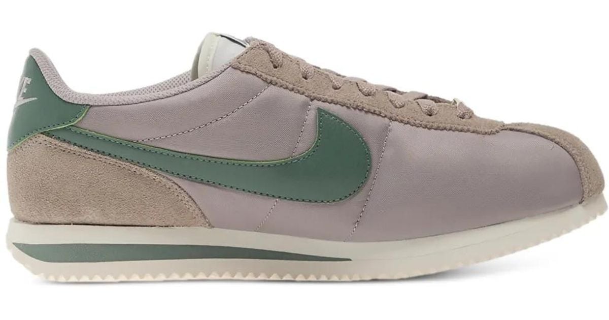 Nike Cortez Textile Lace-Up Sneakers in Grey for Men | Lyst UK