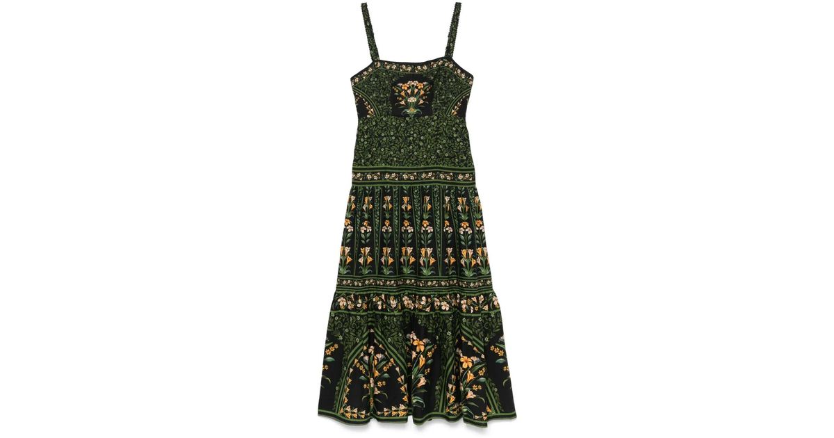FARM Rio Flowers Arch Midi Dress in Green | Lyst