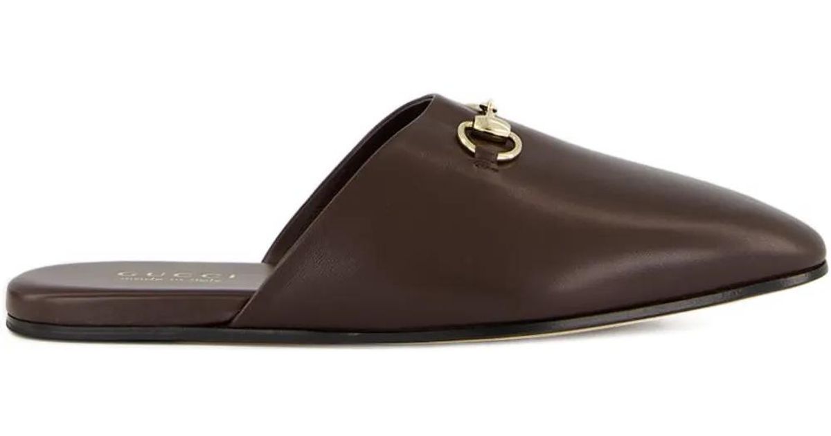 Gucci Horsebit Mules in Brown for Men | Lyst