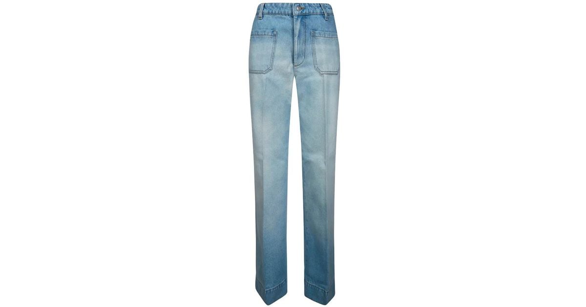 Victoria Beckham Pocket Jeans in Blue | Lyst UK