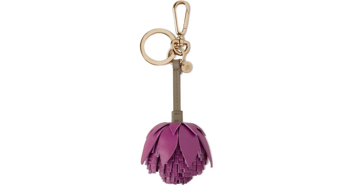 Mulberry Floral Keyring in Pink | Lyst UK