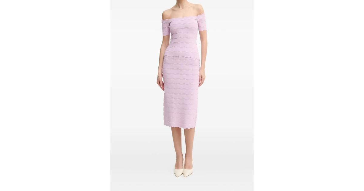 Hervé Léger Eloise Midi Skirt in Pink | Lyst Canada