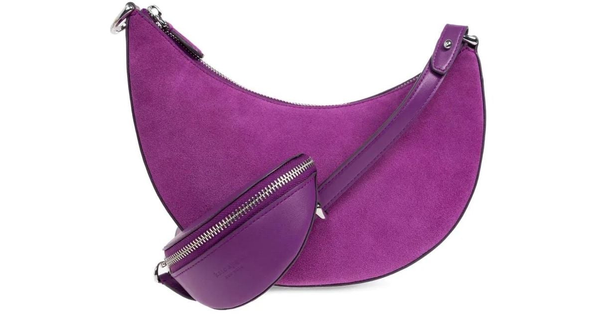 Kate Spade Duo Suede Cross Body Bag in Purple | Lyst